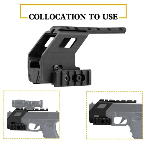 Universal Pistol Scope Rail Mount With 20mm Picatinny Weaver Rail For