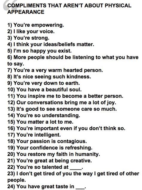 Compliments That Go Beyond Physical Appearance