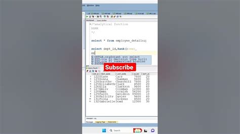 Rankanalytical Functionssql Interview Questions And Answers Youtube