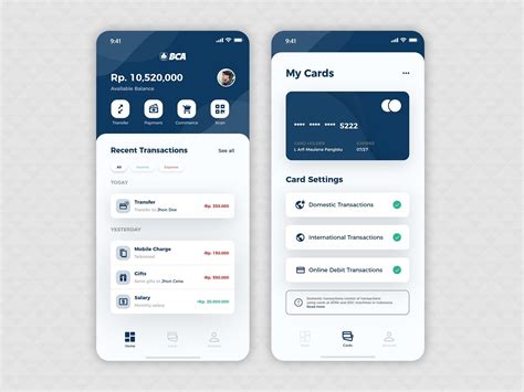 BCA M Banking App UI Redesign App Design Layout Mobile App Design