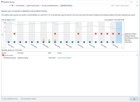 Running The Windows Reliability Monitor Punch Technology Help Centre