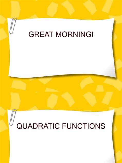 Quadraticfunctions Graph Pdf Mathematical Concepts