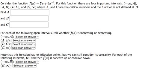 solved consider the function f x 7x 9x−1 for this function