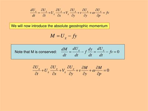 Ppt The Semi Geostrophic System Of Equations Powerpoint Presentation