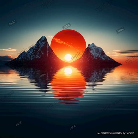 Ai创作图大幅高清山水日出 旭日东升画面 高清旭日东升 红日水中倒影 日出飞鸟太阳红日群山 月亮山水日出 插画红日 旭日东升插画 红日图片 巨幅山水日出 山水旭日东升 红日图片下载 唯美