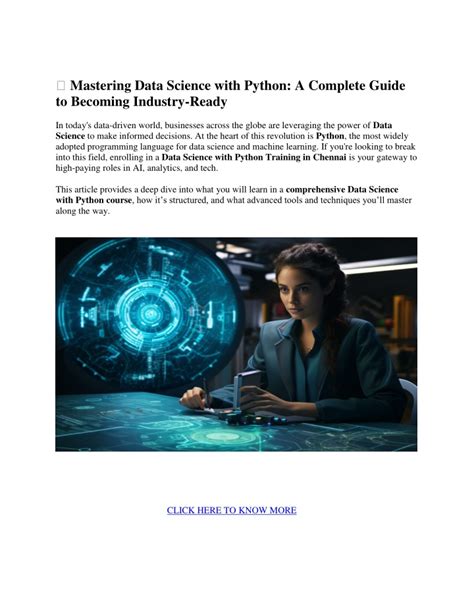 Ppt Mastering Data Science With Python Pdf 1 Powerpoint Presentation Id14329917