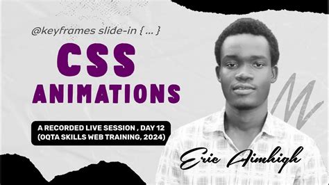 Day 12 Css Animations Youtube