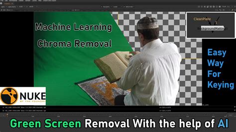 How To Do Chroma Keying With Help Of Ai Machine Learning Green Screen Removal In Nuke Youtube