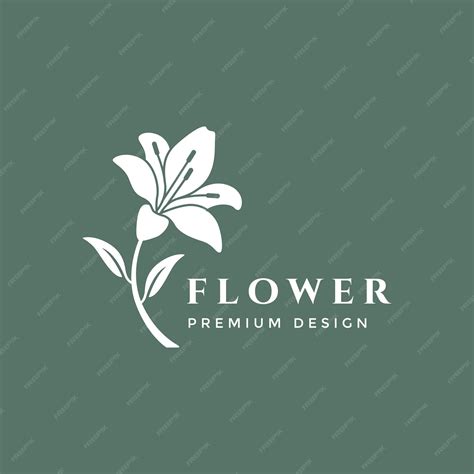 Premium Vector Lily Flower Beautiful Botanical Organic Line Abstract