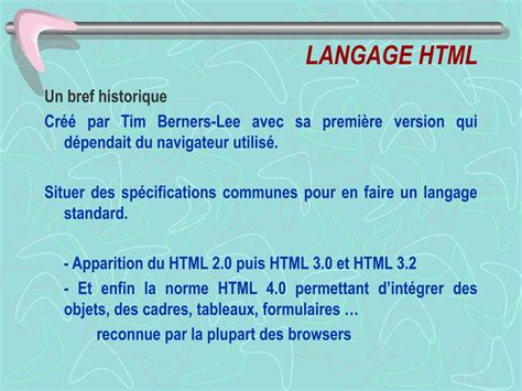 Ppt Langage Html Powerpoint Presentation Free Download Id6949253