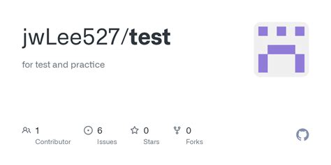 GitHub JwLee527 Test For Test And Practice