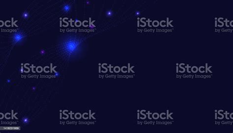 벡터 추상 기술 디지털 웨이브 파티클이 있는 네트워크 그림입니다 인공 지능과 빅 데이터 디지털 기술 추상적 인 배경 0명에 대한