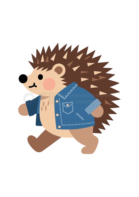 刺猬免抠元素 刺猬扁平矢量插画 素材免费下载 595像素 Ai格式 编号72178864 千图网