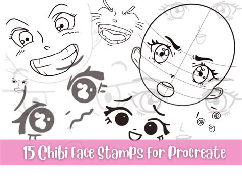 Procreate Chibi Stamps Artsydee Drawing Painting Craft Creativity