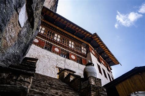 Paro Taktsang Monastery In Bhutan Against Blue Sky Stock Image Image