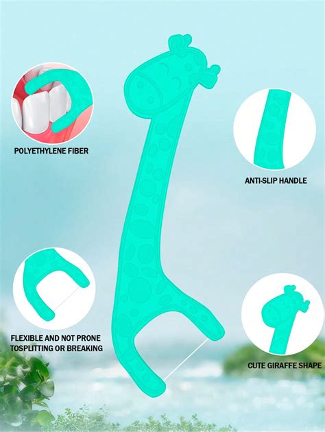 Dr Emma Giraffe Shape Floss Pick Portable Hygienic Floss For For Oral