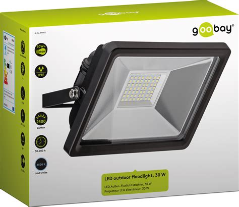 GB 59003: LED-Flutlicht, 30 W, 2500 lm, 6500 K, schwarz, IP65 bei ...