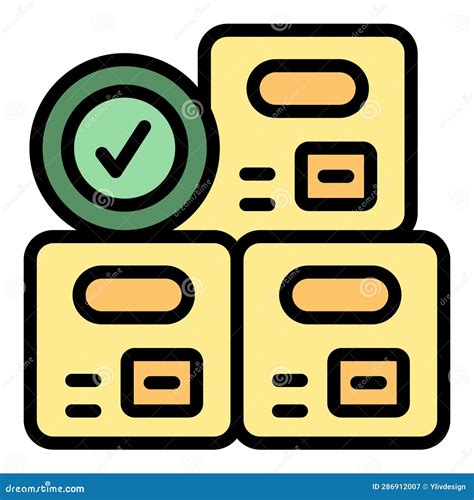 Approved Control Icon Vector Flat Stock Illustration Illustration Of