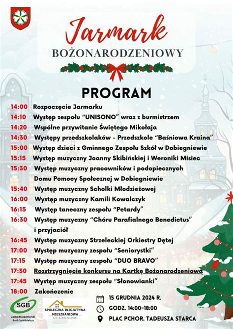 Zaproszenie na Jarmark Bożonarodzeniowy Dobiegniew