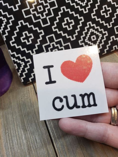 I Love Cum Temporary Tattoos Sex Tattoo Xxx Sexy Etsy