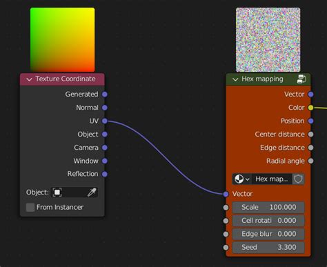 hexagon mapping with vertex group as mask materials and textures