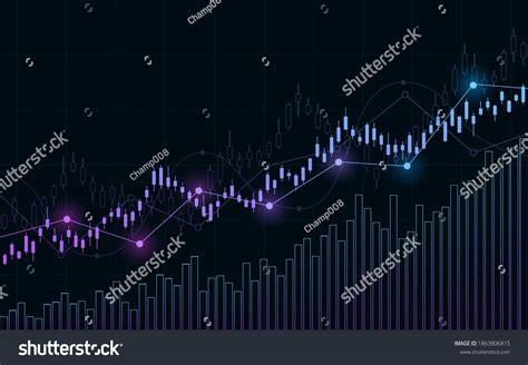 Financial Chart Moving Stock Market Graph Stock Vector Royalty Free
