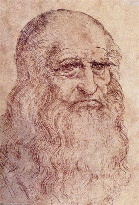 Leonardo Da Vinci Autoportrait Self Portrait Art Famous Self