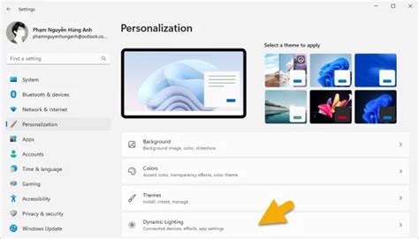 Hướng Dẫn Sử Dụng Dynamic Lighting Trên Windows 11