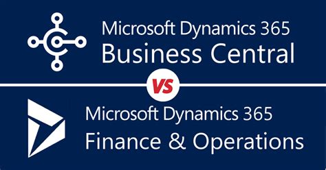 Dynamics 365 D365 Business Central Vs Finance And Operations Erp Software Blog