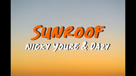 Sunroof Nicky Youre Dazy Lyric Youtube