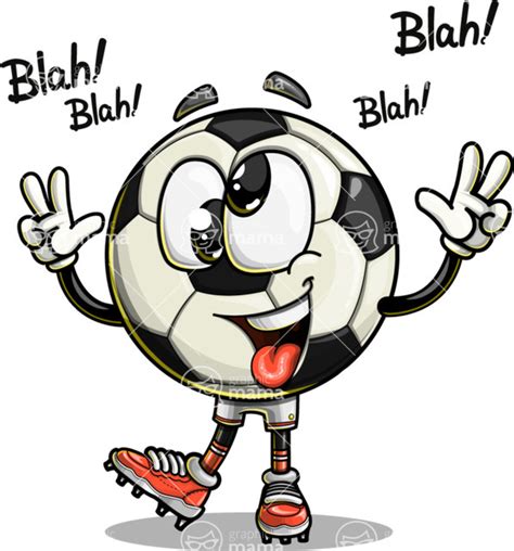 Soccer Ball Cartoon Character Set Making Face Graphicmama