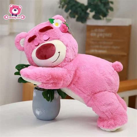 Gấu Lotso Bông Tai Dâu Nằm Big Size Gấu Bông Teddy