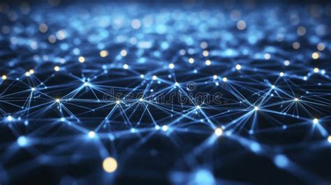 Abstract Blue And Gold Network Connection Background Stock Illustration Illustration Of