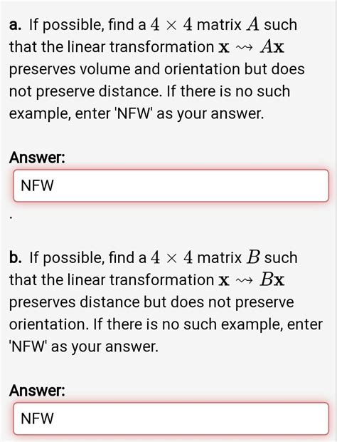 Solved B Which Of The Following Matrices Are Permutation