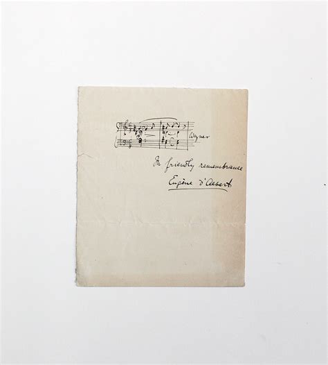 An Original Handwritten Musical Notation With 2 Bars From The Opening