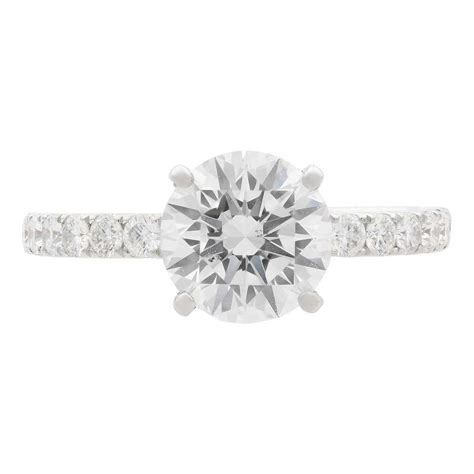 173 Carat Old Euro Round Cut Bezel Set Art Deco Style Engagement Ring
