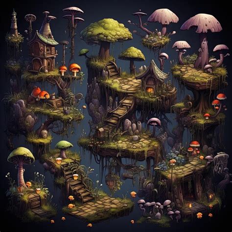 Premium Photo Evil Forest Game Assets