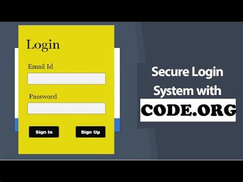 Secure Login System App Lab Code Org YouTube
