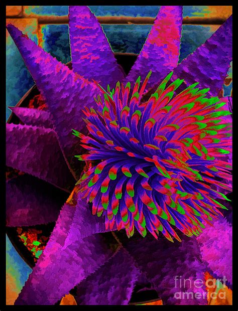 Neon Purple Aloe Digital Art By Jennifer Stackpole Fine Art America