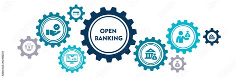 Open Banking Banner Web Icon Vector Illustration Concept For Financial Technology With An Icon