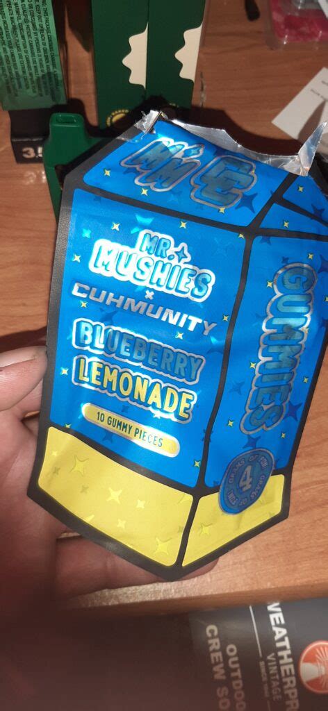 Mr Mushies 4000mg Magic Mushroom Gummies Blueberry Lemonade Get