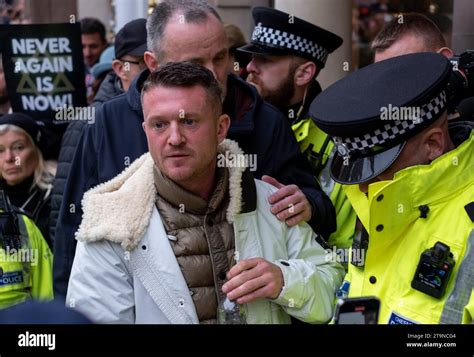 Police Arrest Far Right Agitator Tommy Robinson At The March Against