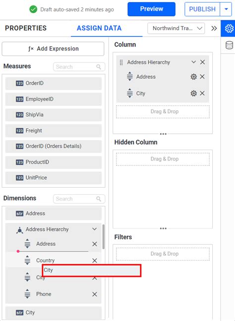 Setup Custom Auto Hierarchy In Dashboard Widget Bold BI Docs
