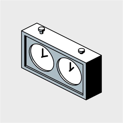 Premium Vector Chess Clock Timer Isometric Vector Illustration