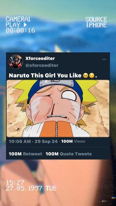 Naruto This Girl You Like 🥹😌shortsshortvideo Anime Animeedit