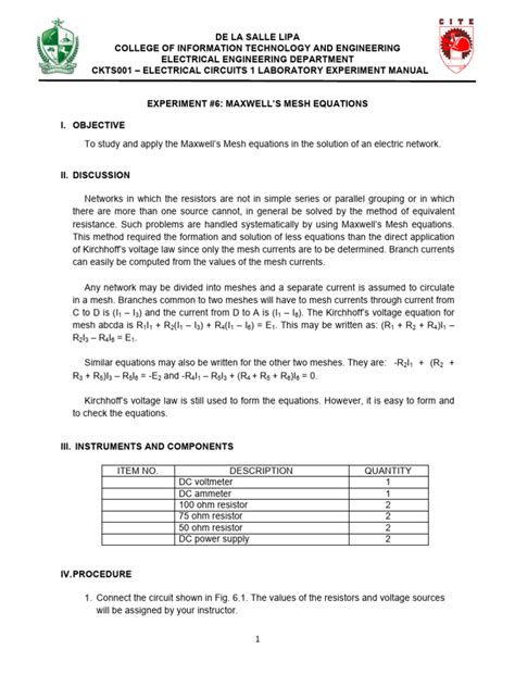 Laboratory Experiment 6 Pdf