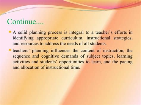 Instructional Planning For Effective Teaching Pptx