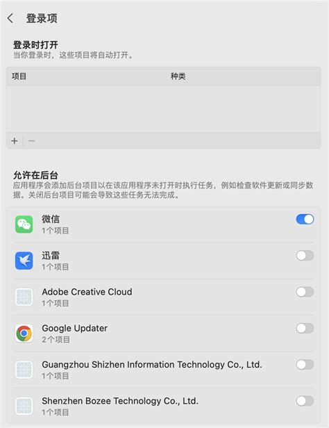 开机或开应用就会疯狂弹出一堆登陆项通知 Apple 社区