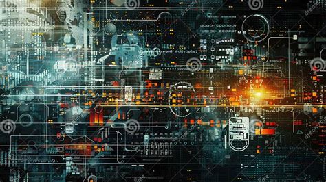 A Digital Interface Displaying Layers Of Encrypted Data And Security