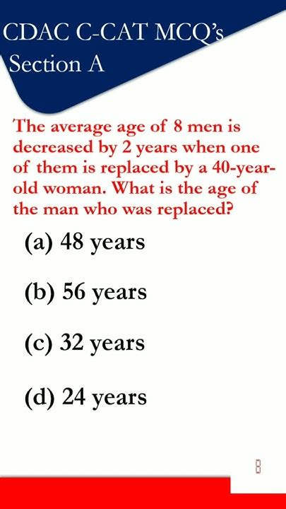 Cdac C Cat Exam Preparation Quantitative Aptitude Mcqs Section A